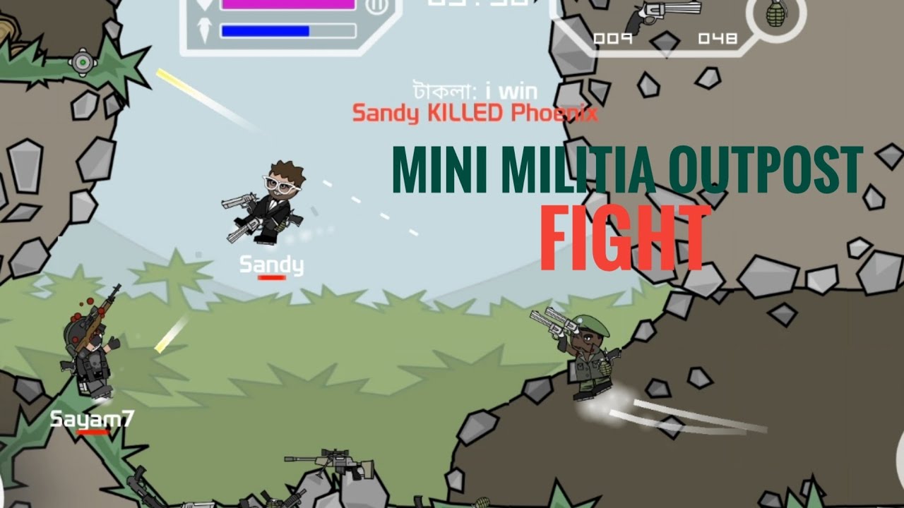 Mini Militia Outpost Fight - YouTube
