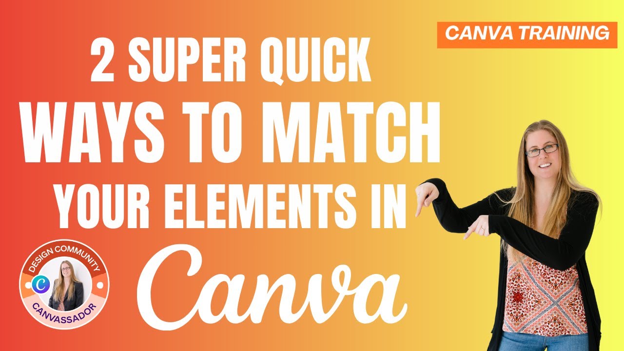 2 WAYS TO QUICKLY MATCH ELEMENTS IN CANVA #canva #createoncanva # ...