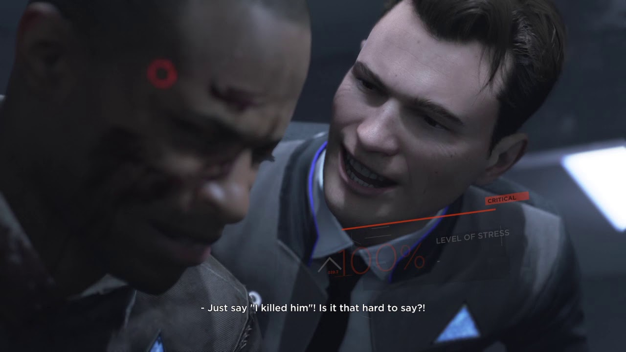 Detroit Become Human | Interrogation Scene | Deviant 100% Stress Level ...