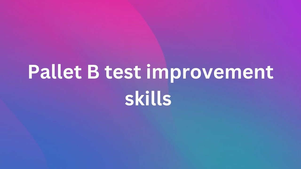 pallet b test prep question with answers. CHP pallet b entrance exam ...