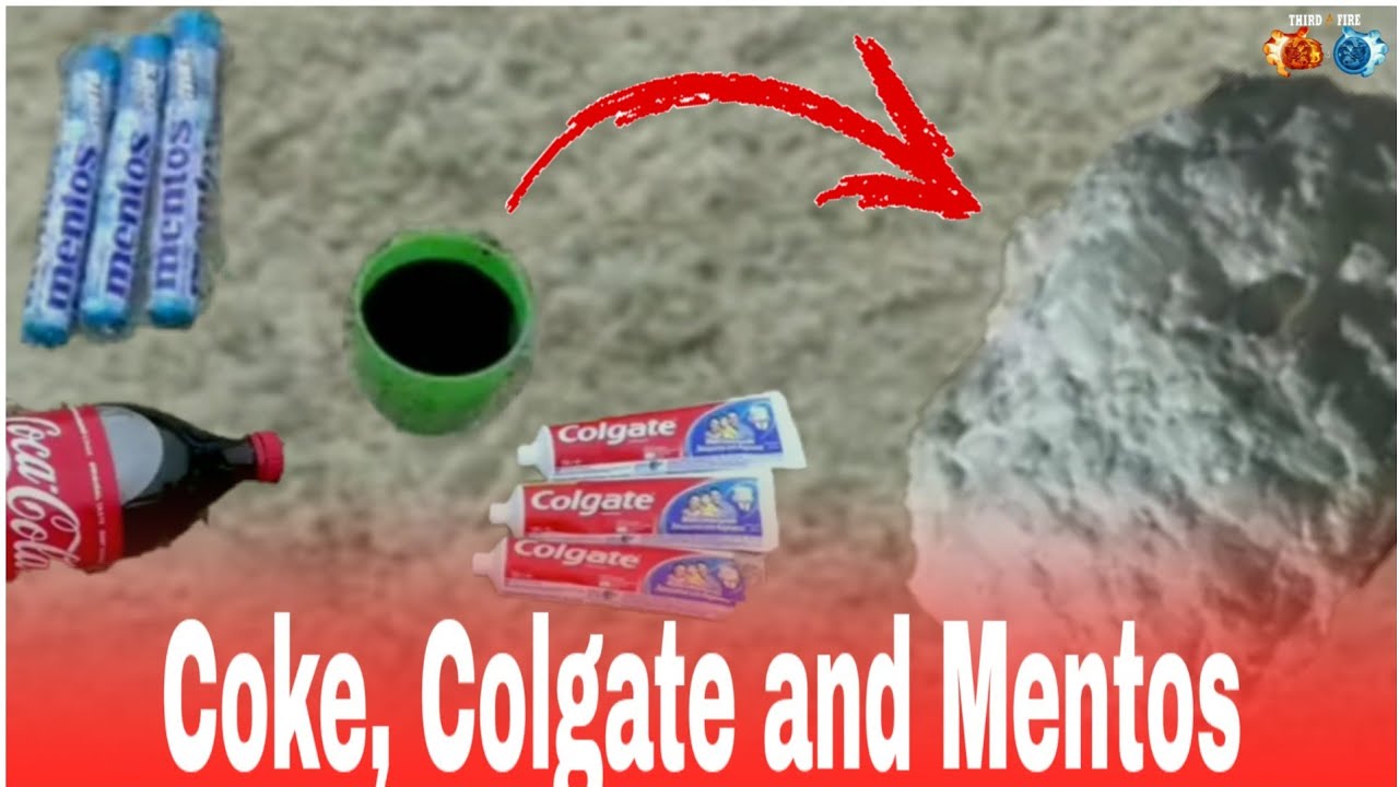 Experiment: Coke, Colgate and Mentos Underground - YouTube