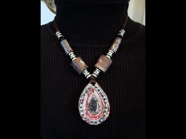 Recycled Newspaper Jewelry