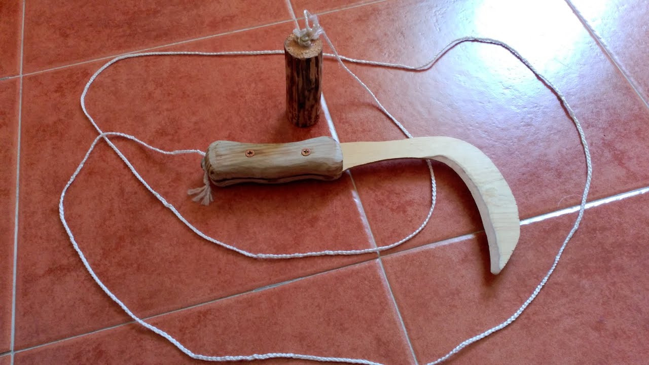 Cómo hacer un kusarigama - YouTube