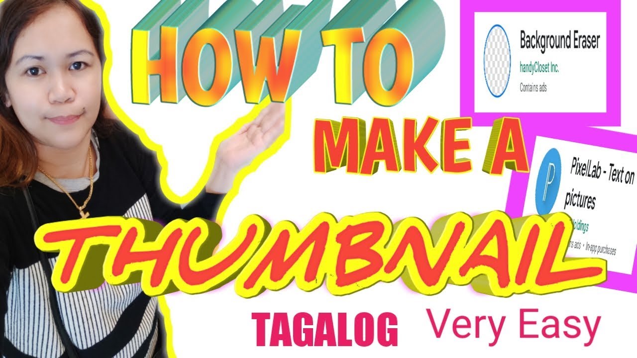HOW TO MAKE A YOU TUBE THUMBNAIL USING MOBILE PHONE TAGALOG TUTORIAL ...