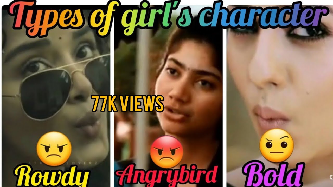 Types of girl's ""CHARACTER""😠😡🤨🥰😁Monthwise - YouTube