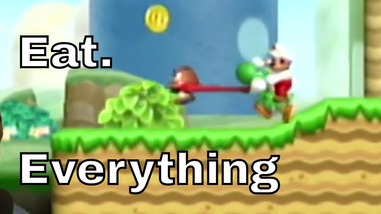 Yoshi eats all the things | New Super Mario Bros Wii - World 1-3 - YouTube
