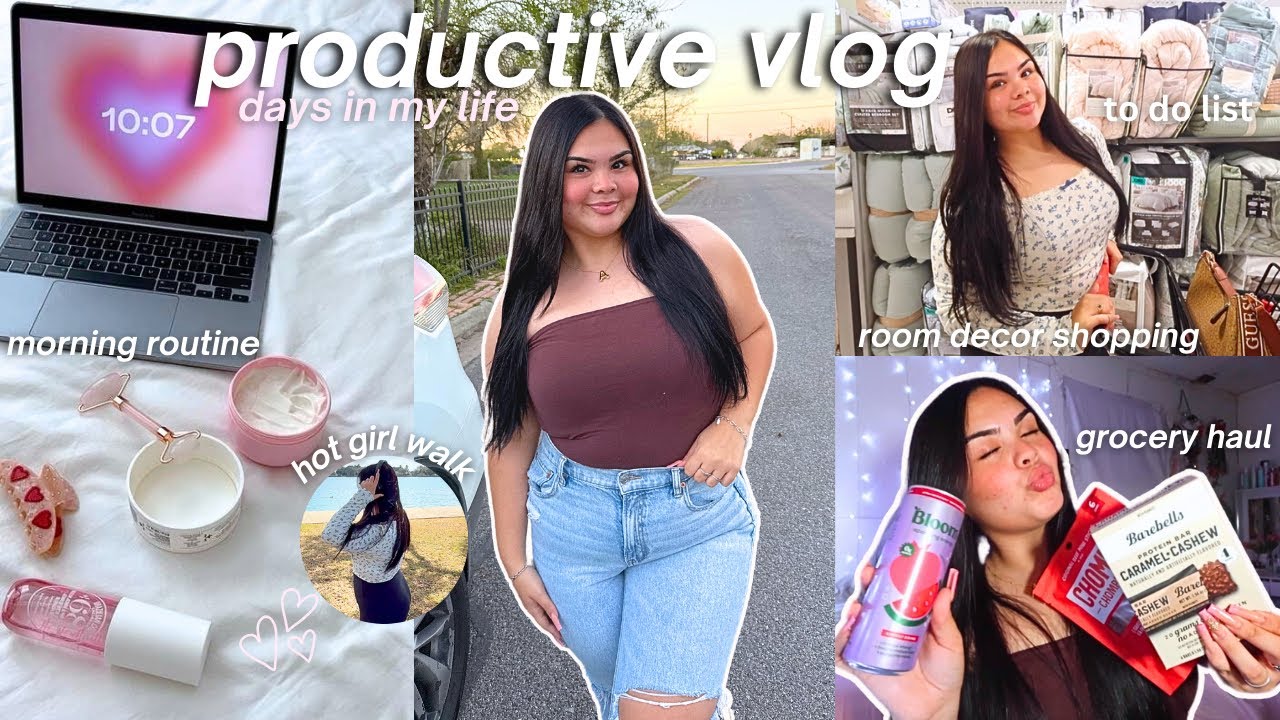 PRODUCTIVE VLOG ⭐️ room essential shopping, morning habits, grocery ...