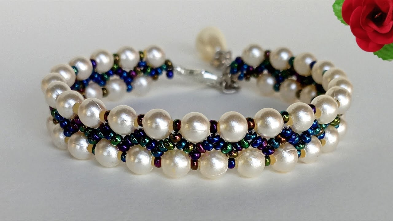 Diy bracelet || How to make simple bracelet at home || Simple beaded ...