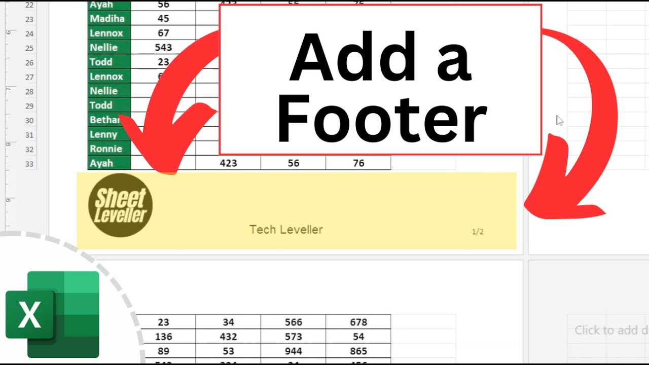How to Add a Footer in Excel (Text, Picture, Page Numbers, and More ...