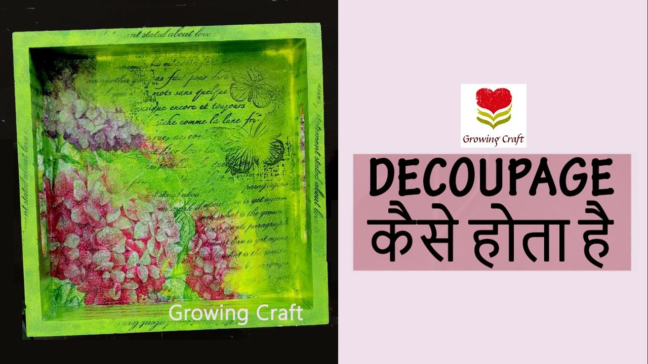 Tray Easy Decoupage Art tutorial DIY I How to use chalk paint - YouTube