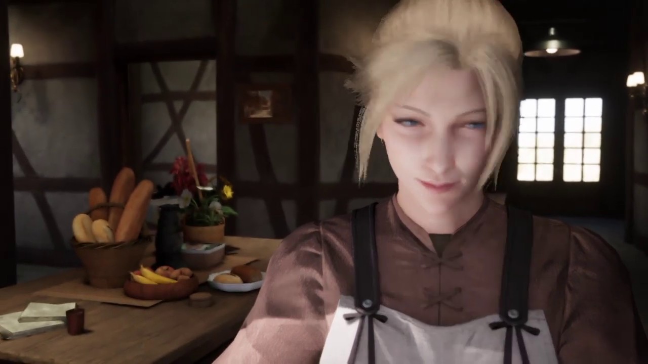 Final Fantasy VII Remake - Elmyra tells Cloud he has to leave + Cloud ...