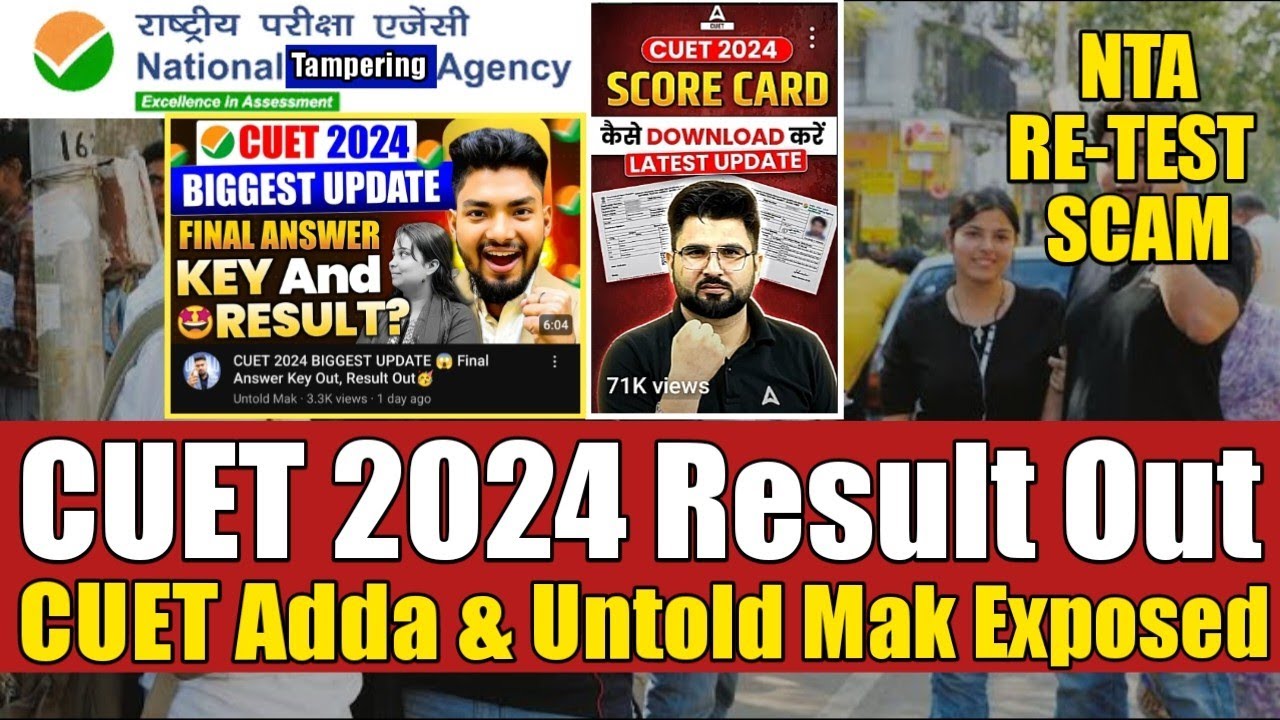 CUET 2024 Result Today (ft. CUET Adda & Untold Mak Exposed) | NTA-CUET ...