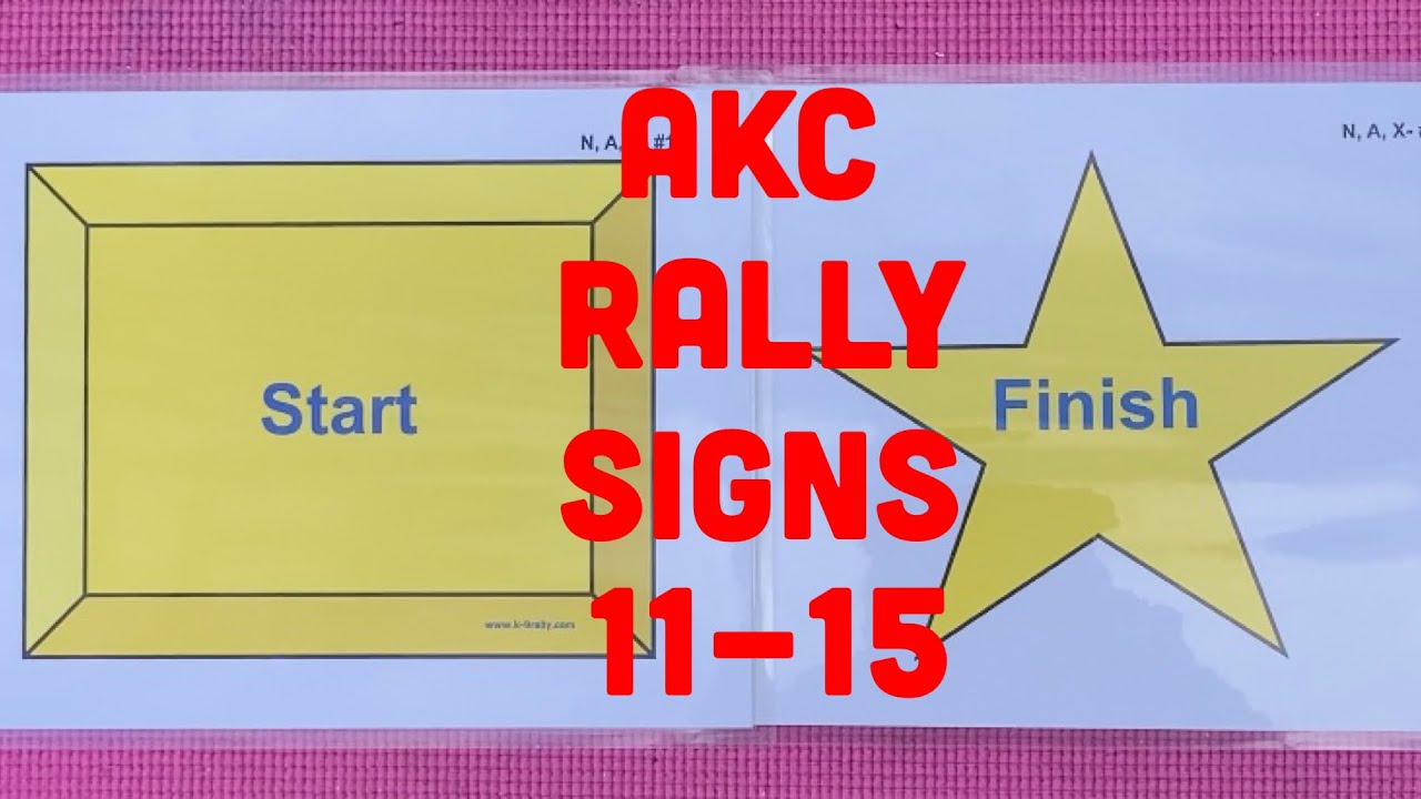 AKC Rally Novice Signs 11-15 Explained and Demoed - YouTube