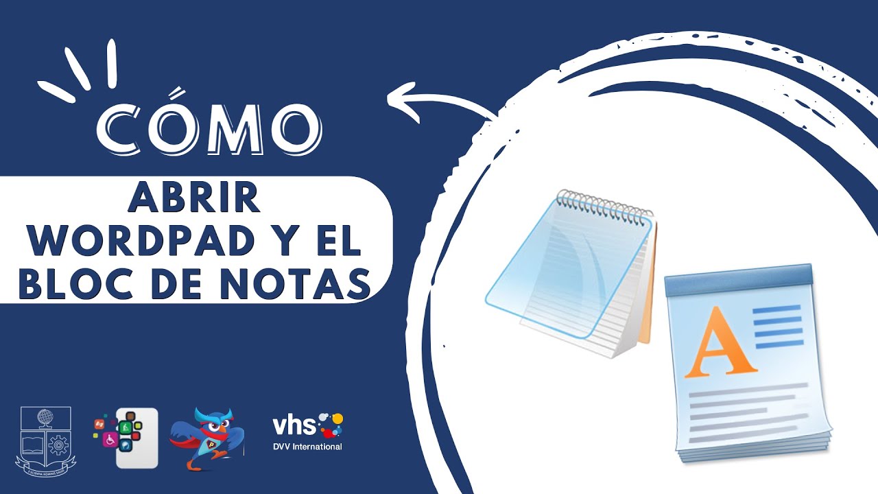 1 Cómo Abrir Editor de Texto WordPad y Bloc de Notas en Windows - YouTube