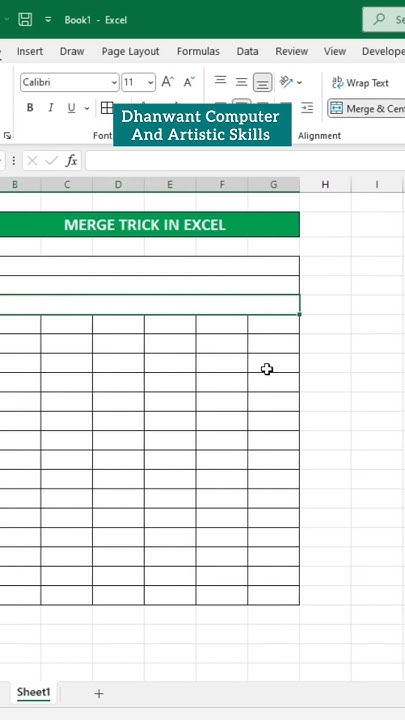 Excel Trick : Merge Cells - YouTube