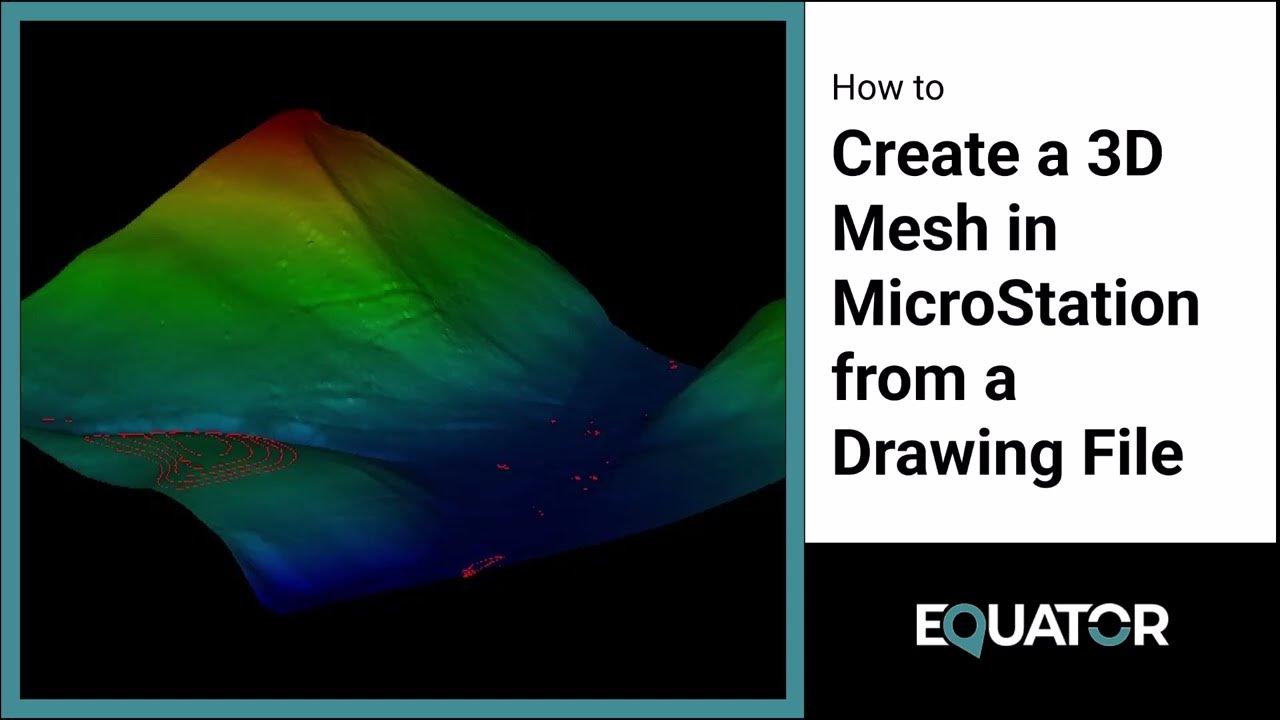 Create 3D Mesh from Contour Drawing Files in Bentley MicroStation - YouTube