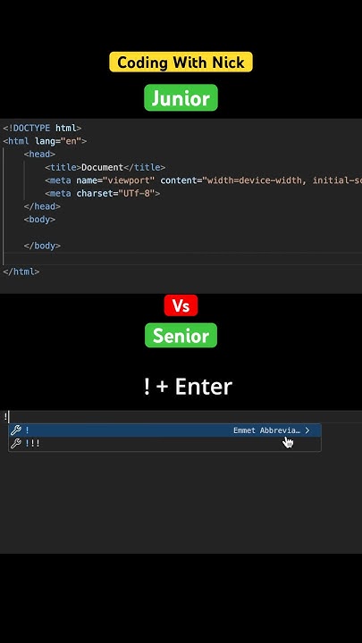 Junior vs Senior developer programming #coding #programming #code #shorts #htmlcss #javascript ...