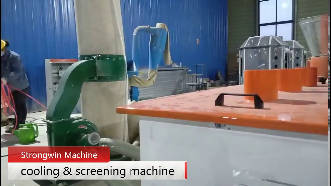 Feed Pellet cooling screening machine - YouTube