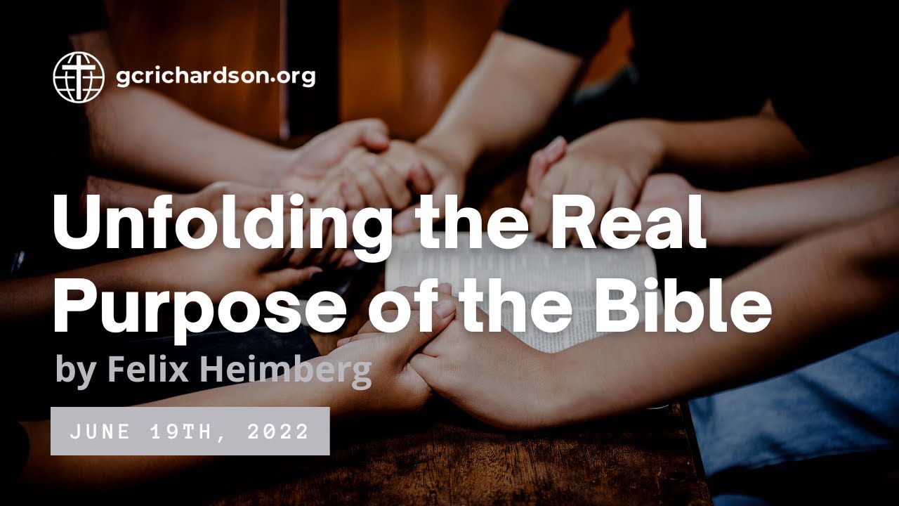 GC Richardson Livestream | Unfolding the Real Purpose of the Bible ...
