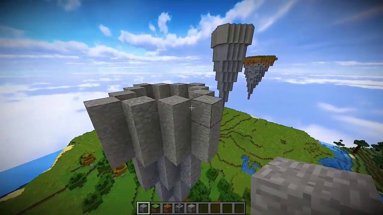 Como fazer ILHA DE SKYBLOCK no MINECRAFT Tutorial Ilha Voadora Floating Island - YouTube