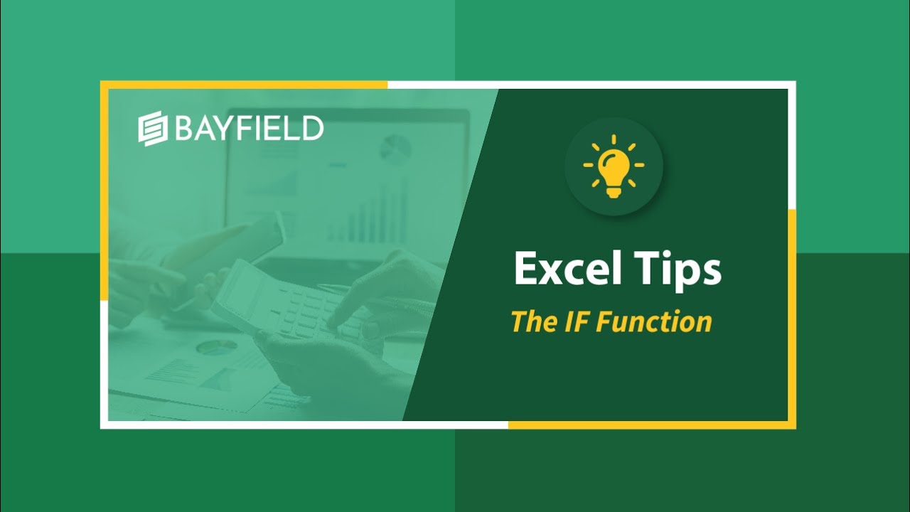 The IF function - YouTube