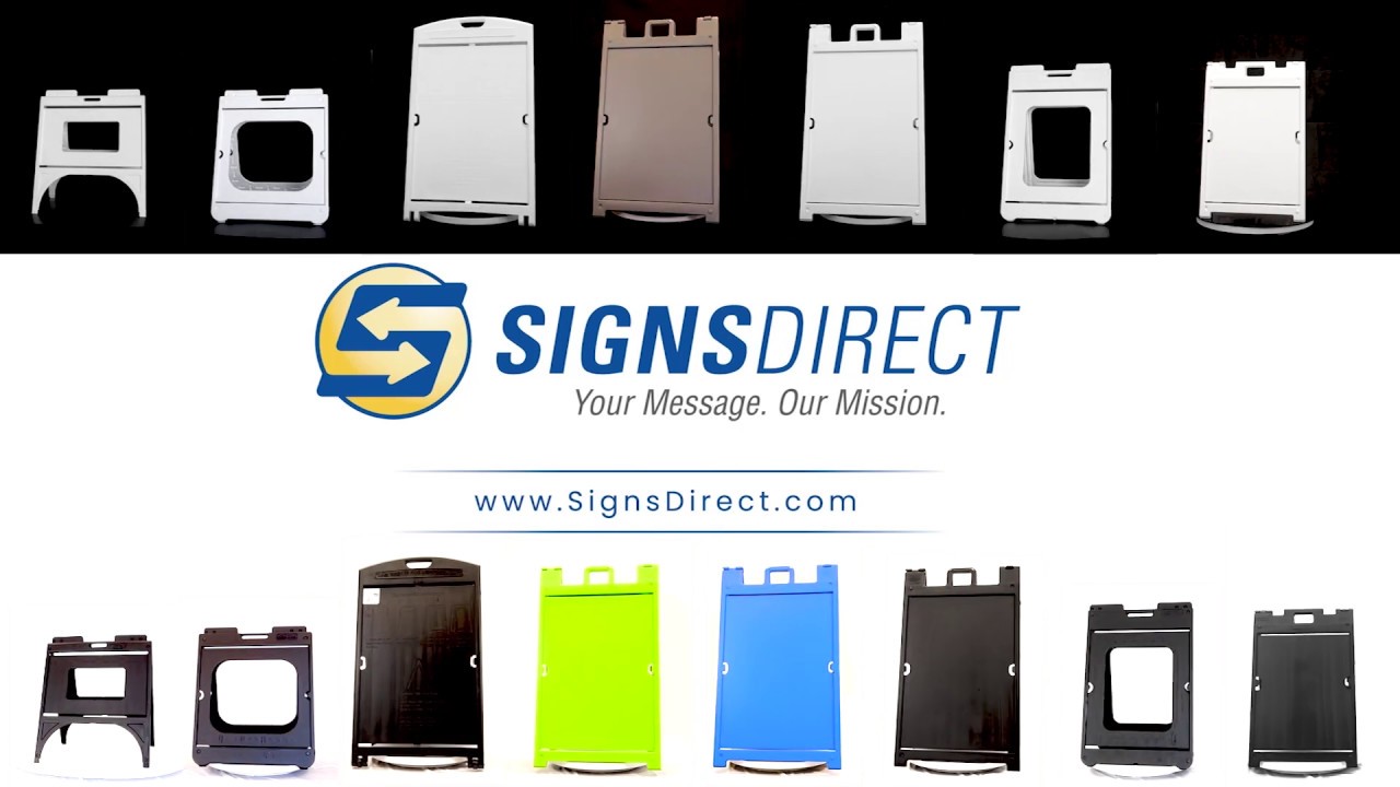 Plasticade Lift-and-Drop Sign Holder Stand System Video for Signicade ...