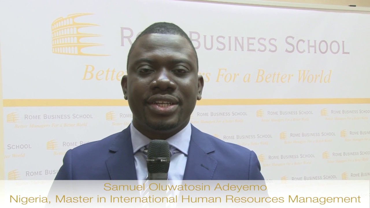 Samuel Oluwatosin Adeyemo's experience - Rome Business School - YouTube