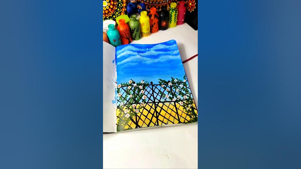 Simple Acrylic Painting #shortvideo #acrylicpainting #viralvideo #art #artist #aestheic # ...