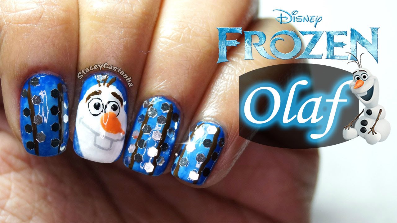 Disney Frozen Fever OLAF Nailart Tutorial - YouTube