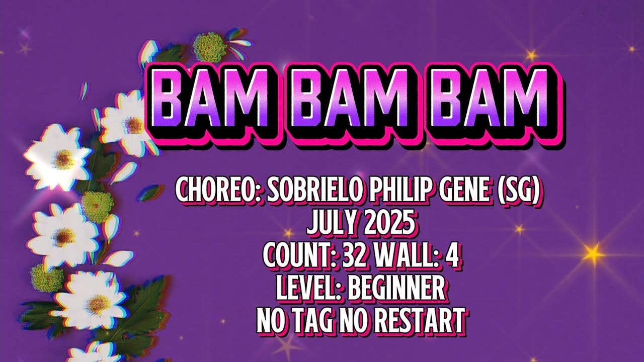 BAM BAM BAM LINE DANCE DEMO || Choreograph by SOBRIO PHILIP GENE ...