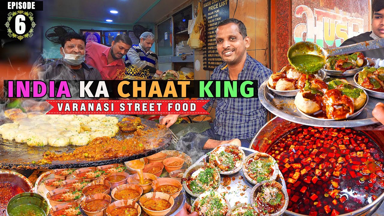India's Best 7-COURSE CHAT Feast at Kashi Chat !! Thandai + Paan ...