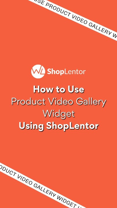 How to Use Product Video Gallery Widget Using ShopLentor #elementor #woocommerce #wordpress ...