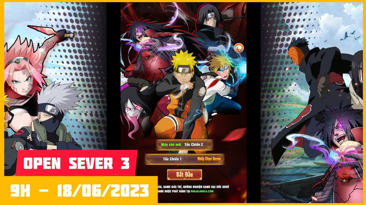 Game Lậu Mobile - NARUTO H5 - Open Sever 03 - 9H ngày 18/06/2023 - Sever siêu cày cuốc - YouTube