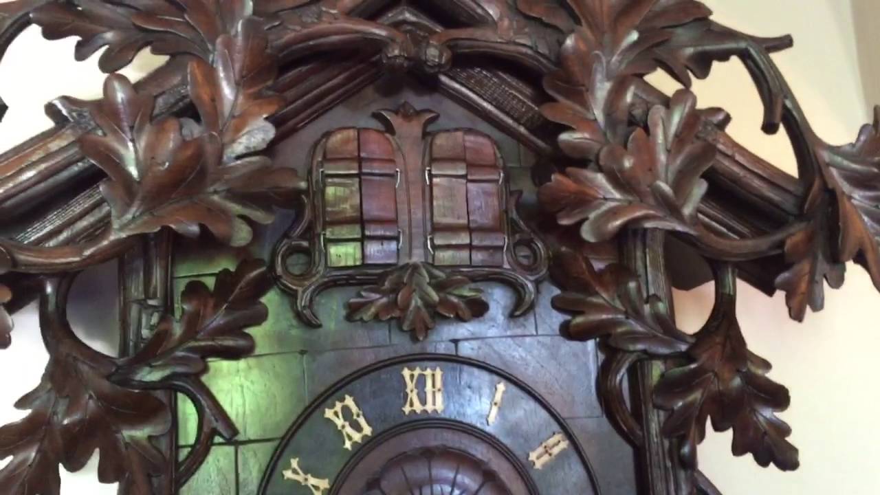 Rare Antique 4 Foot Romantic Carved Musical Trumpeter Clock Circa 1890 ...