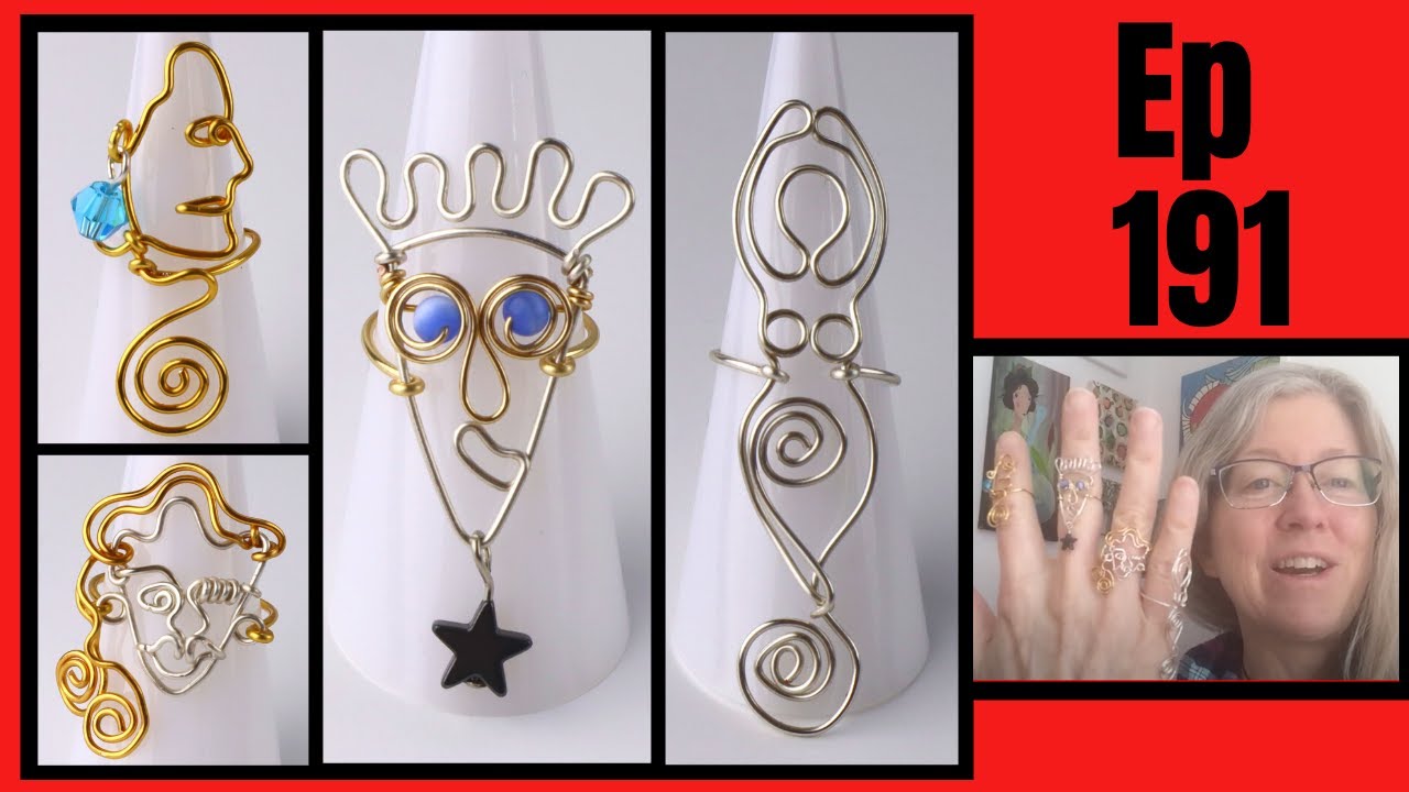 Wire Face Rings Jewelry Making Livestream // Wire Lady TV Episode 191 ...