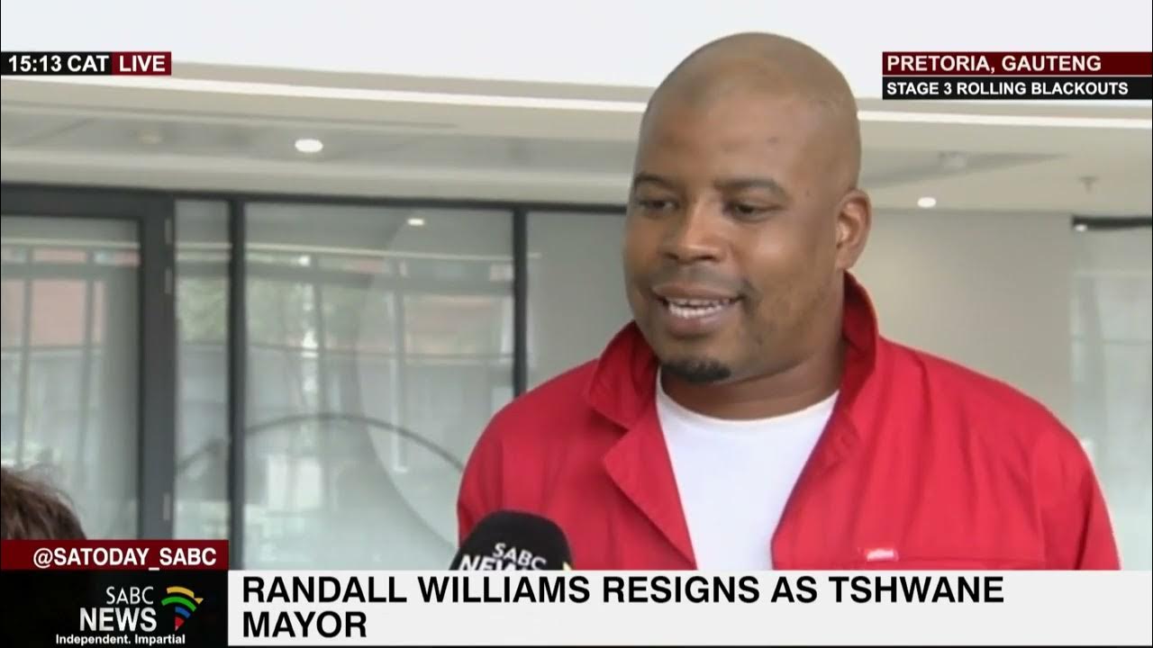 Tshwane Mayor Randall Wiliams resignation | Reactions of political parties - YouTube