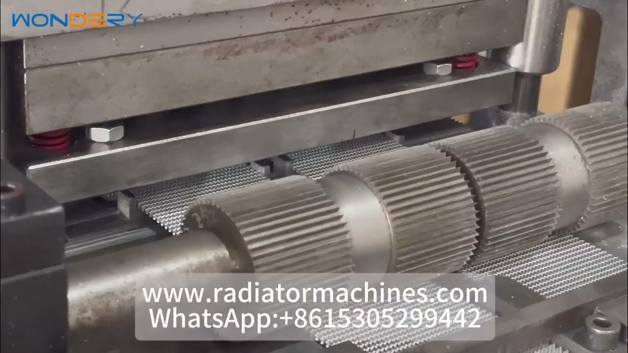 High speed aluminum fin press machine , fin stamping machine - YouTube