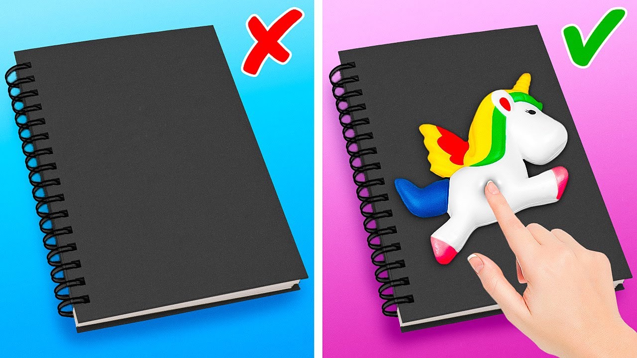 COOL SCHOOL CRAFTS AND PAINTING HACKS - YouTube