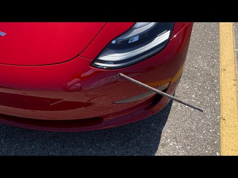 TESLA RIPPED OPEN IN TRUCK CRASH - YouTube