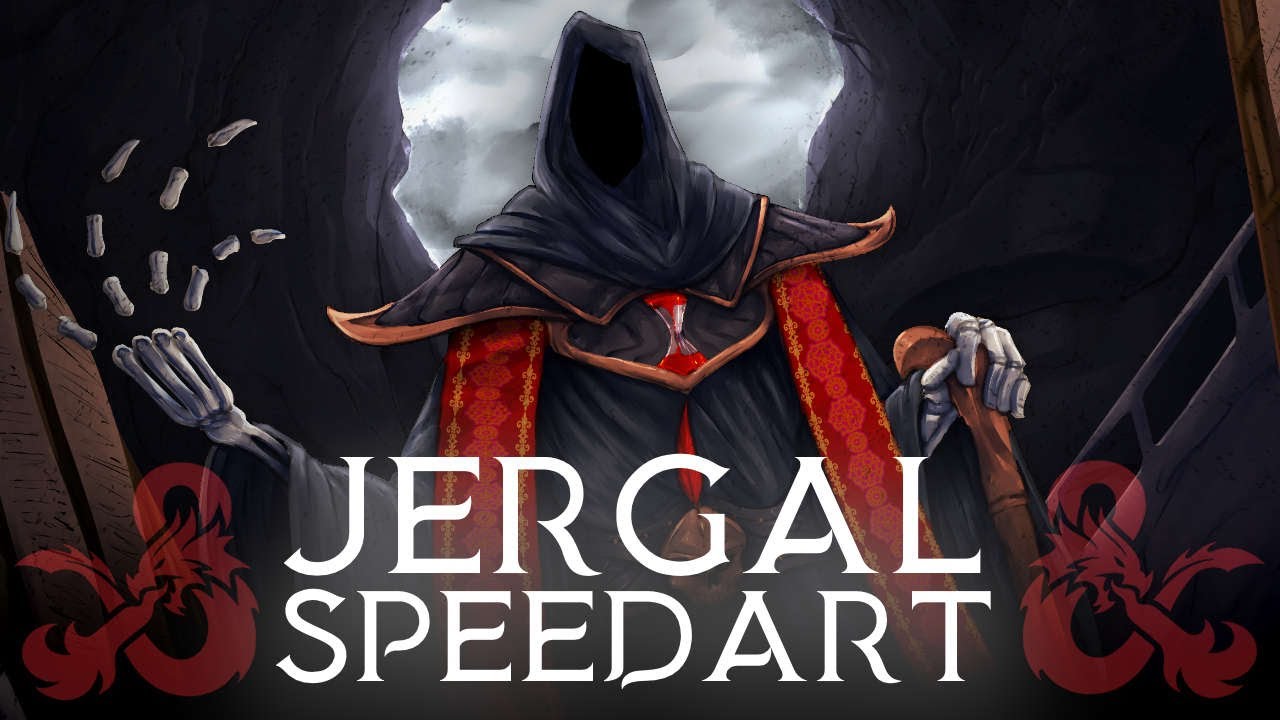 D&D Speedart: Jergal the Scribe of the Dead - YouTube
