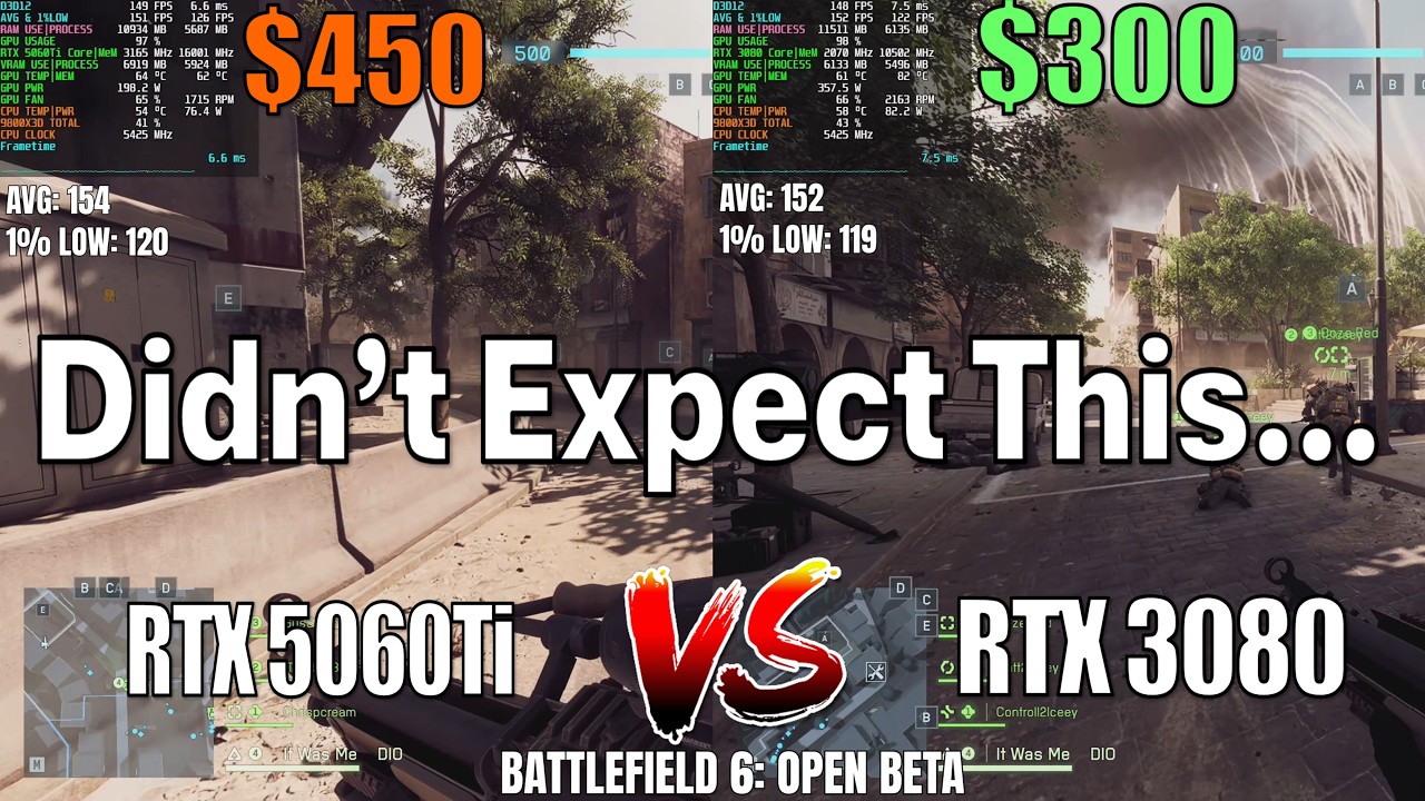 NEW RTX 5060 Ti vs USED RTX 3080 — You Won’t Believe the Results! - YouTube