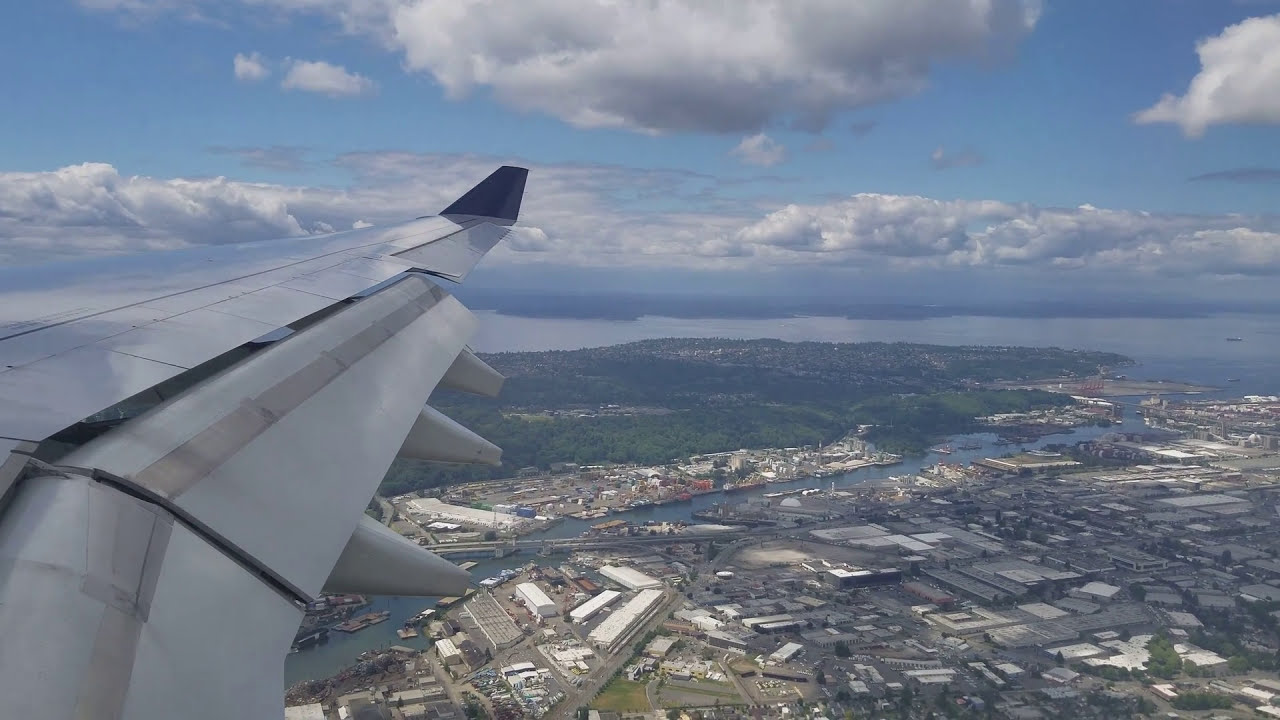 Beautiful site - flying over Seattle and landing at SeaTac in Airbus ...