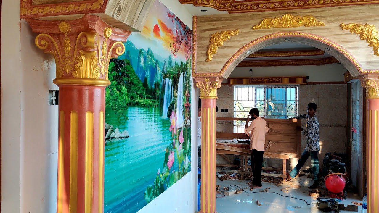 Amazing Gypsum Pillar Gate Design Sophisticated Exquisite Color Design ...