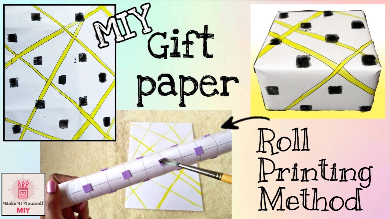 Make your own GIFT WRAPPING PAPER | Roll and print | Book wrapper | DIY ...