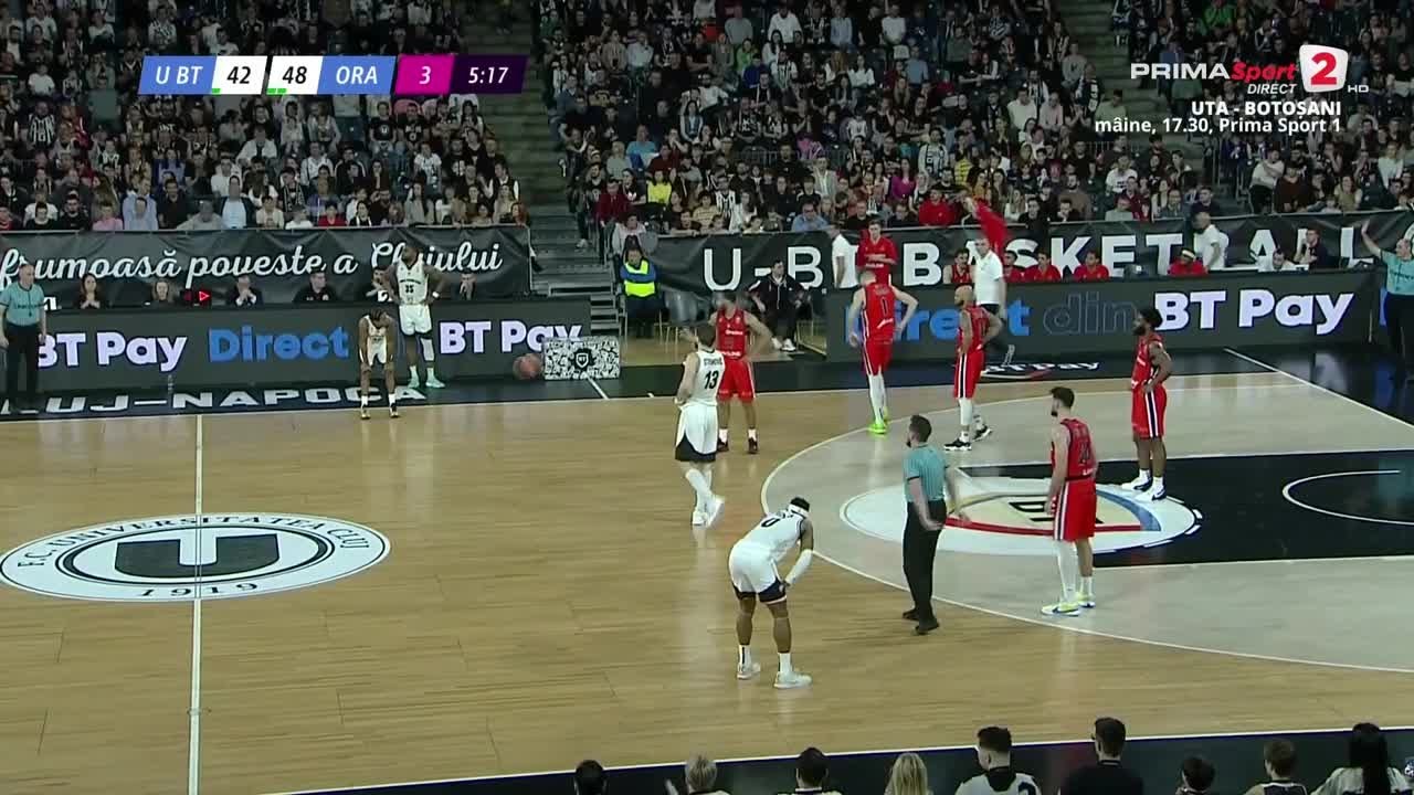 Liga Naţională de baschet: UBT Cluj - CSM Oradea 77-73. Înregistrarea ...