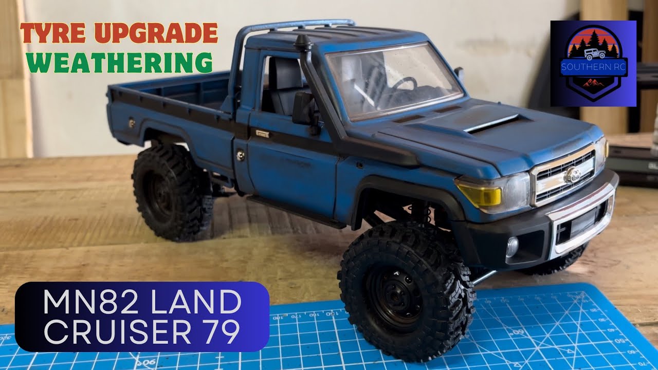 Workbench #4: MN82 Land Cruiser 79 weathering and tyre upgrade - YouTube
