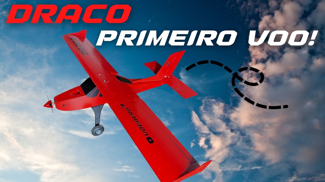 PRIMEIRO VOO DO AEROMODELO DRACO - YouTube