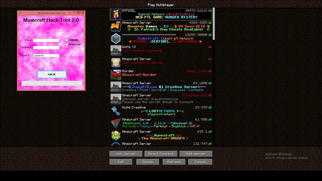 Minecraft hacking tools - masopeye