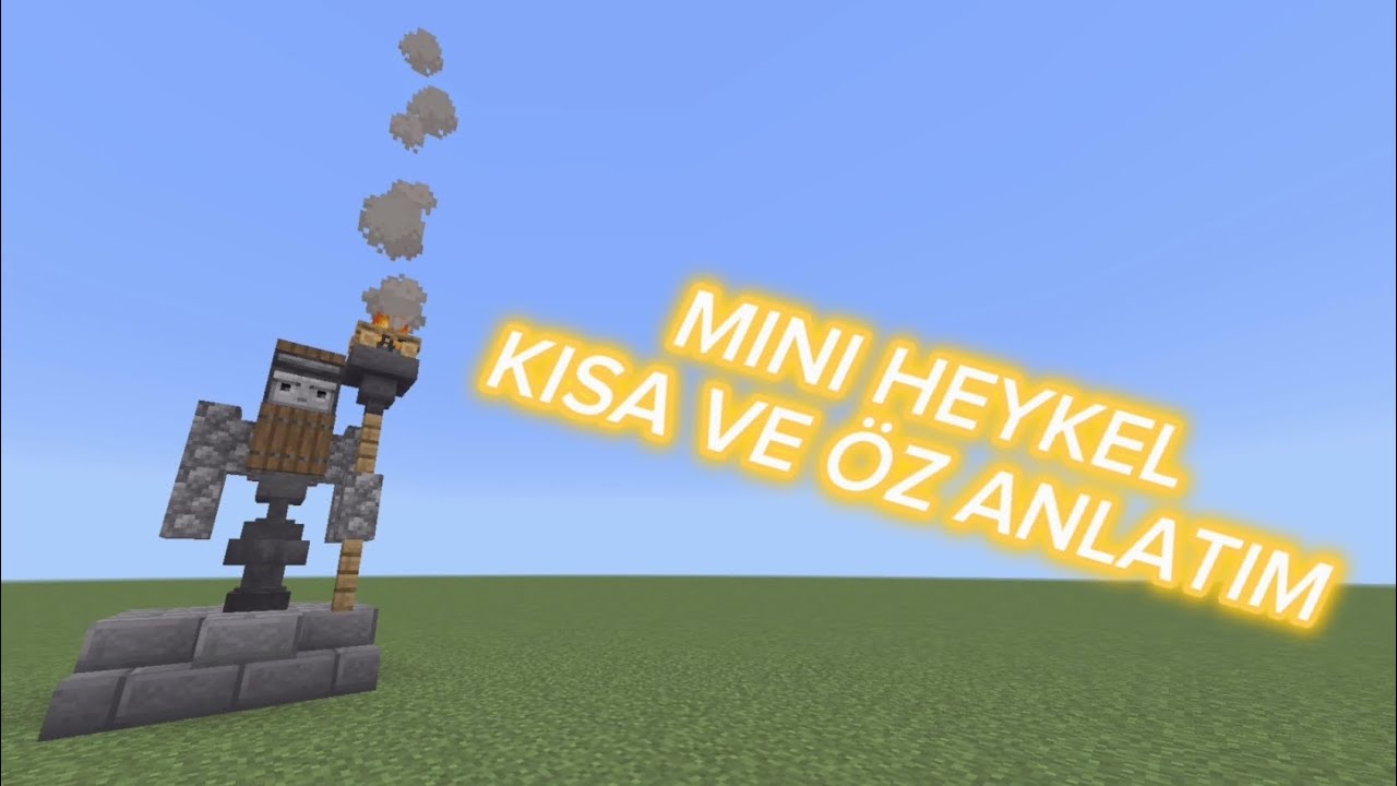 minecraft pe mini heykel yapımı - YouTube
