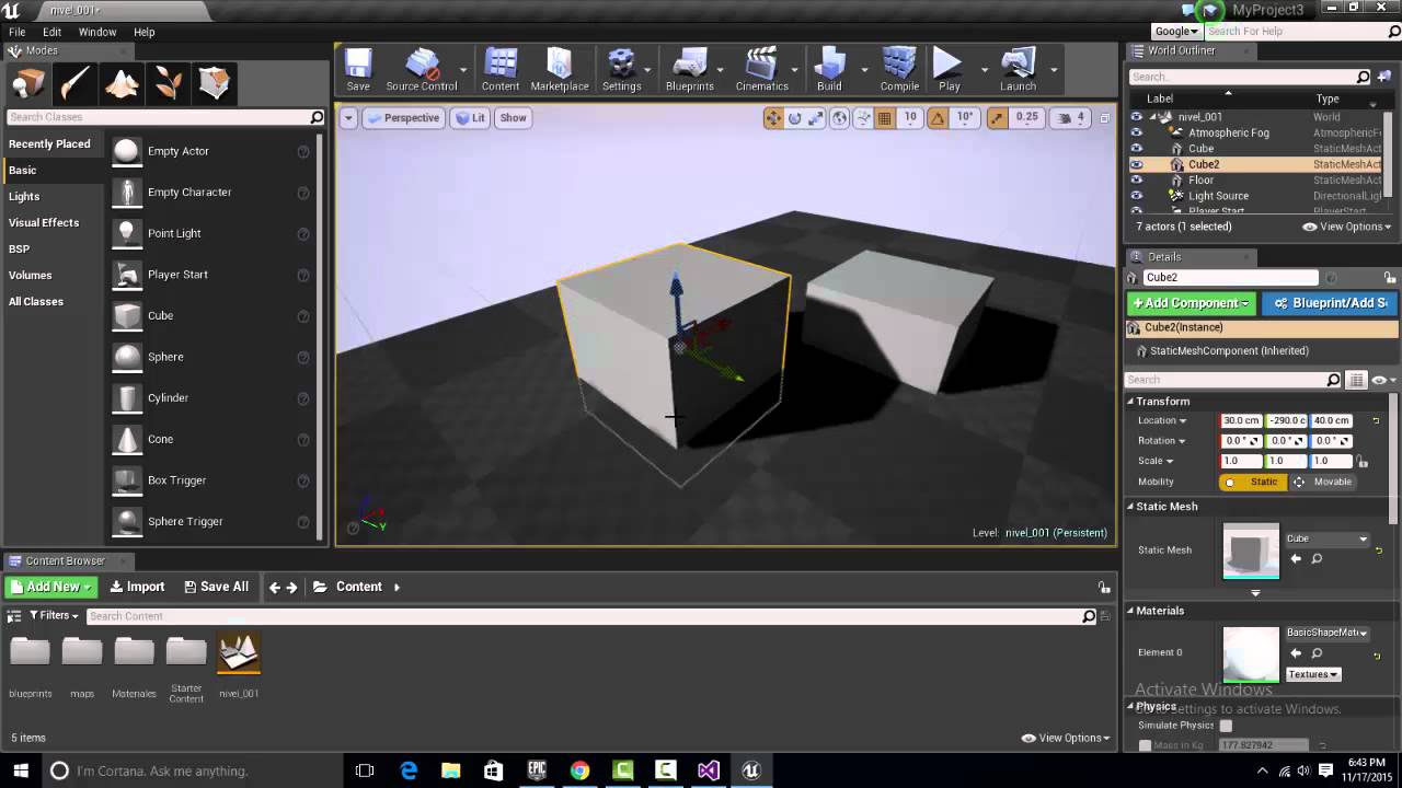 Unreal Engine tutorial 1. Paseando por Unreal - YouTube